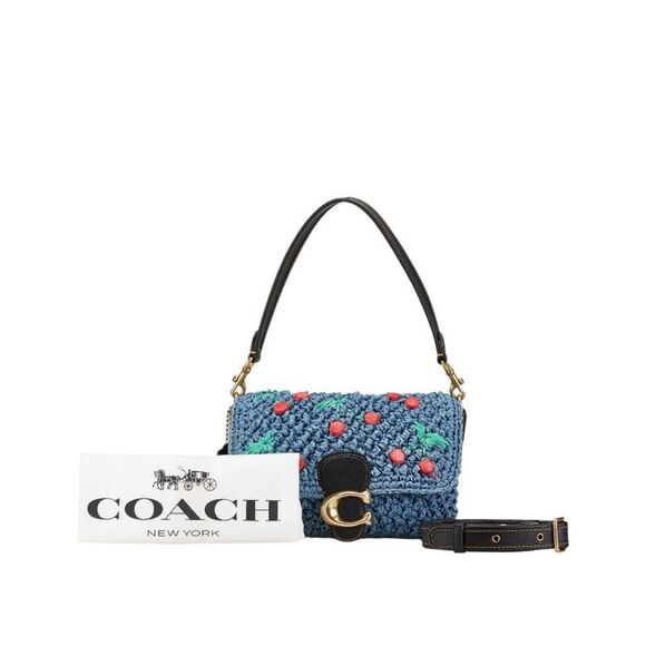 Coach | Bags | Pre Loved Coach Tabby Shoulder Bag 26 Denim Raffia Women ...